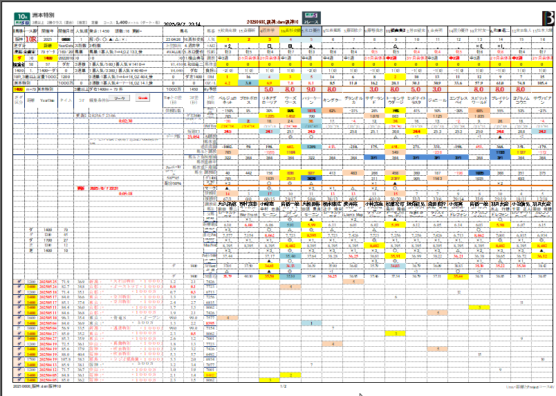 WIN5 2025年6月8日（日曜）: エクセルVBAで競馬予想