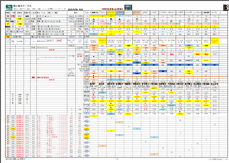 WIN5 2025年6月29日（日曜）: エクセルVBAで競馬予想